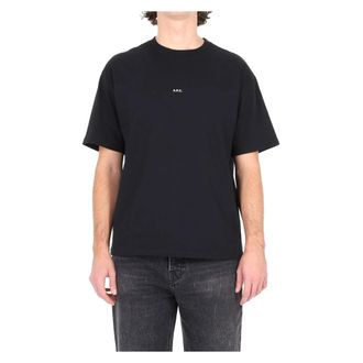 A.P.C. Boxy Micro Logo T-Shirt - - Tops - Herren - Schwarzk - M