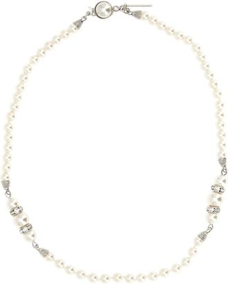 Alessandra Rich Femme, Accessoires, Blanc, Taille: ONE Size Pearl Necklace