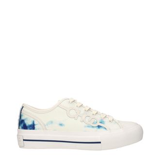 Jimmy Choo London Beigefarbene Stoff Low-Top Sneaker
