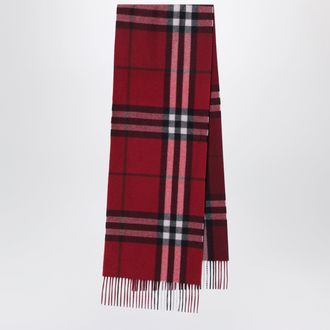 Burberry Roter Kaschmirschal mit Check-Muster im Farbverlauf