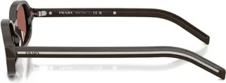 Prada 0PRD06S Rectangular Sunglasses - Black