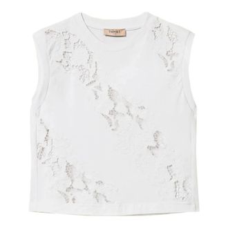 Twinset Femme, Tops, Blanc, Taille: 38 FR Sleeveless Top