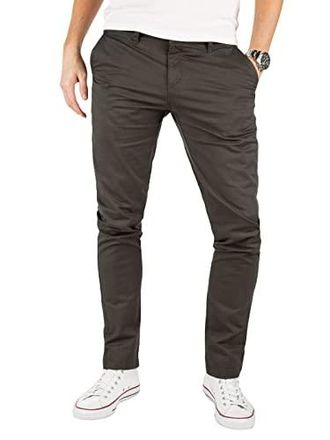 Yazubi Kyle - Pantalon Chino Gris pour Hommes - Pantalon Chino Business pour Hommes - Pantalon en Coton, Gris (Iron gate 193910), W38/L30