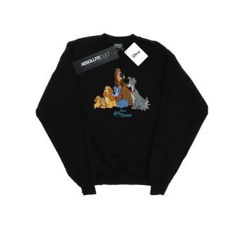 Disney Lady And The Tramp Classic Group Sweatshirt f&uuml;r Damen (Schwarz)