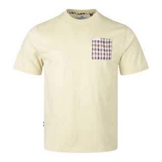 Aquascutum Karierte Tasche Tee Beige-S - - Tops - Herren - Beige - L