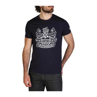 Aquascutum Homme, Tops, Bleu, Taille: M T-shirt avec logo imprim&eacute;