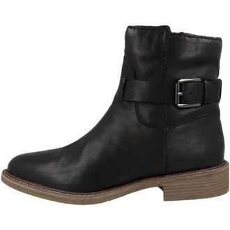 Clarks Bottes en cuir noir &agrave; sangle Cologne, Noir/blanc, 7