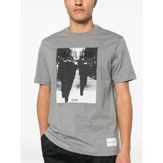 Emporio Armani Graphic Print Crew Neck T-Shirt - Gray