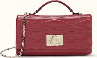 Furla 1927 Mini-tasche L Ciliegia D Rot Gestepptes Dattero Lux Nappa-kalbsleder + Nappaleder Damen