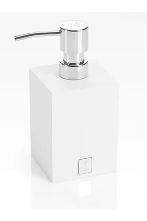 Joop Seifenspender Bathline, Wei&szlig;, Kunststoff, Uni, 7.5x17x7.5 cm, Badaccessoires, Waschplatzzubeh&ouml;r, Seifenspender