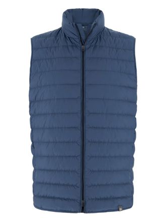 Boggi Milano padded logo patch gilet - Blau