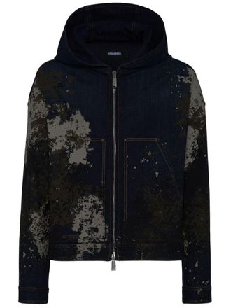 Dsquared2 veste en jean à capuche - Bleu