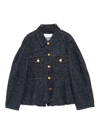 Ganni Veste En Jean - Bleu