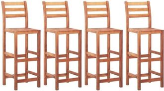 vidaXL Barhocker 4 Stk. Massivholz Akazie Vidaxl