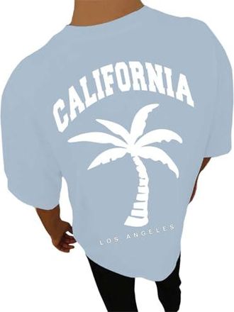 Generic T-shirts hommes coton col rond l&eacute;ger d&eacute;contract&eacute; haut confortable respirant coupe ample d&eacute;contract&eacute; hommes t-shirts d&eacute;t&eacute; mode t-shirts de sport, bleu 