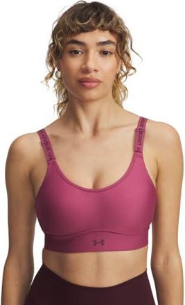 Under Armour Infinity Mid Impact Sports Bra Soutien-Gorge, (659) Fuchsia Dusk / / Dark Maroon, (Small) A/C Femme