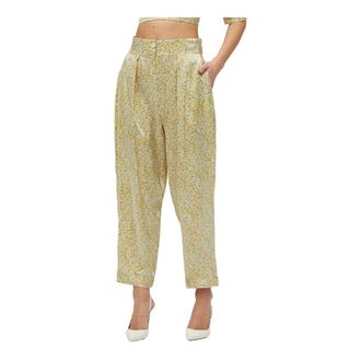 Sabina Mus&aacute;yev Leather Hosen - - Trousers - Damen - Gelb - S