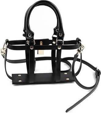 Generic Sac fourre-tout personnalisable pour femme - Kit daccessoires de sac à bandoulière en polyuréthane noir - Sac à main DIY - Taille L