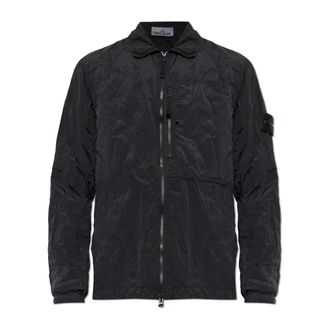 Stone Island Homme, Vestes, Noir, Taille: S Veste avec &eacute;cusson logo