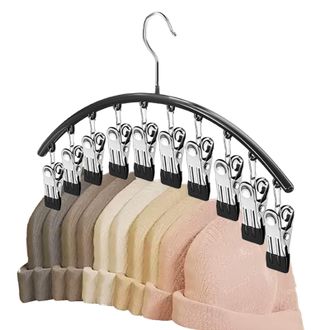 Generico Kleiderschrank-Organizer, Kleiderb&uuml;gel f&uuml;r R&ouml;cke und Hosen, mit gummierten Clips, tragbare Kleiderb&uuml;gel f&uuml;r Gamaschen, Organizer f&uuml;r R&ouml;cke und Gamasch