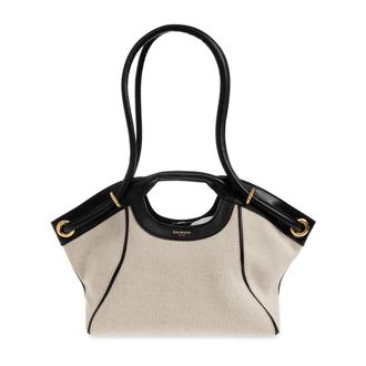Balmain Femme, Sacs, Beige, Taille: ONE Size Sac imprim&eacute; logo