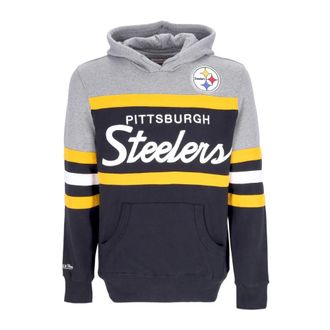 Mitchell & Ness Pittsburgh Steelers NFL Headcoach Hoodie - - Sweatshirts & Hoodies - Herren - Schwarzk - XL