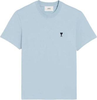 Ami Homme, Tops, Bleu, Taille: XS Le Tee De Coeur Contrasted