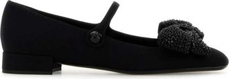 Valentino Garavani Femme, Chaussures, Noir, Taille: 38 1/2 EU Ballerines Mary Jane &agrave; Orn&eacute;