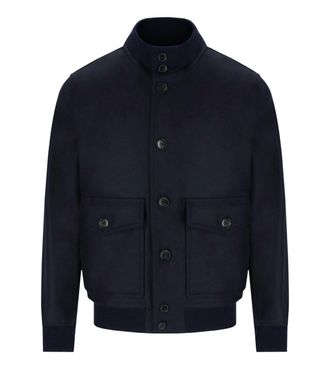 Baracuta BOMBER MELTON DEEP BLUE BARACUTA
