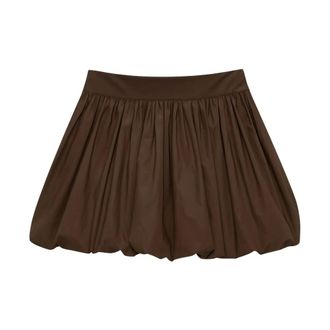 Silvian Heach Femme, Jupes, Brun, Taille: 40 FR Gonna corta balloon vita alta