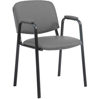 Clp Eco Visitor Chair Leather Chair Conference Classic Style Diff&eacute;rentes couleurs Couleur : Gris