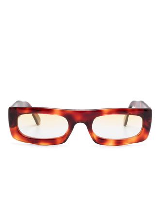 Gianfranco Ferre lunettes de soleil à effet écailles de tortue - Marron