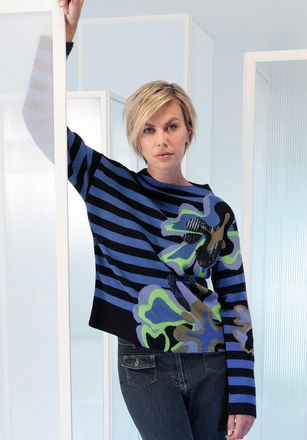 bianca Strickpullover UNDINE in coolem Mustermix in Trendfarben
