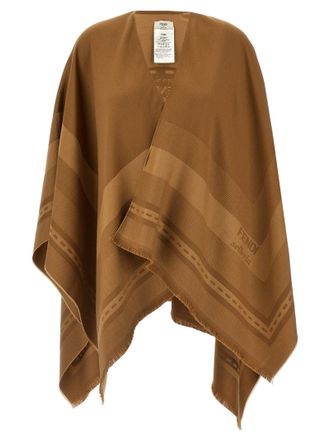Fendi Jacquard Poncho