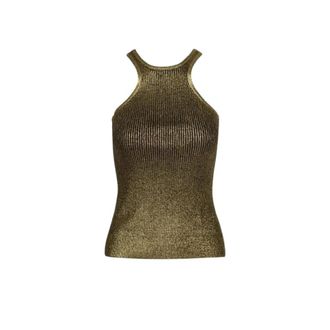 Barbara Bui Metallischer Stricktop - - Tops - Damen - Gr&uuml;n - L
