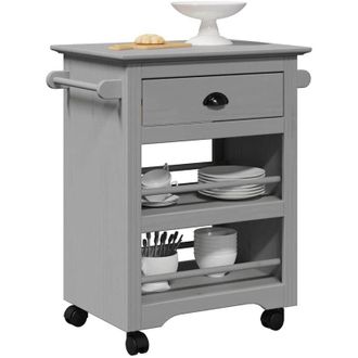 vidaXL Chariot de cuisine bodo gris 67,5x45x80 cm - Vidaxl