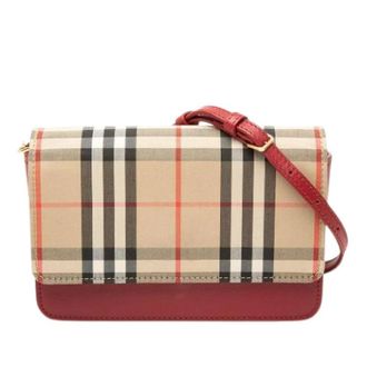 Burberry Sac bandouli&egrave;re Pre-owned en toile - Femme - Pre-owned - Rouge - Taille: ONE Size