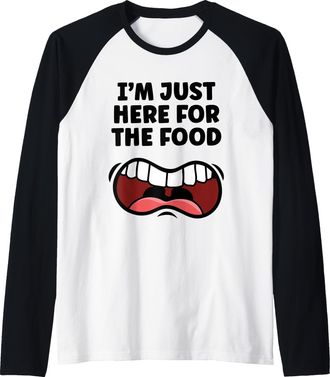 BDAZ Ich Bin nur wegen des Essens Hier Lustiges Cookout Hungry Eating Raglan