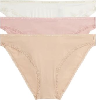Tommy Hilfiger 3er-Pack Spitzen-Bikini - - Underwear - Damen - Mehrfarbig - XS