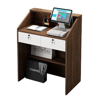 Generic Petit comptoir de Caisse de Bureau dordinateur, Table de réception de Bureau dordinateur en Bois Moderne et Simple, Petit comptoir de réception, pour 