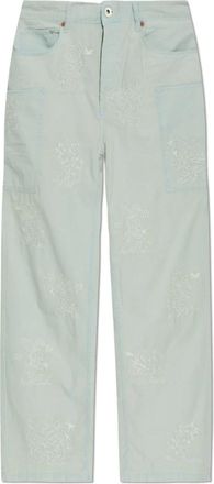 Kenzo Homme, Pantalons, Bleu, Taille: W29 Pantalon avec broderie d&eacute;corative