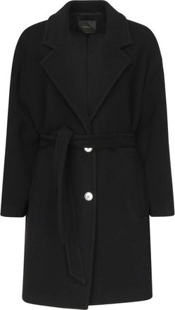 Pinko Pinko, Femme, Manteaux, Noir, Taille: 38 FR Manteaux Croisés