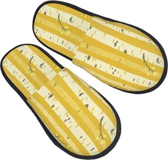 Generic Les Bouleaux Femme Homme Slippers Chaud Pantoufles Antid&eacute;rapantes Chaussures De Maison Pour Int&eacute;rieur Hiver Ext&eacute;rieur M
