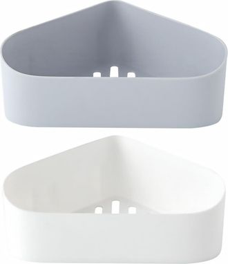 BESPORTBLE Gadpiparty 2 St&uuml;ck Teiliges Badezimmer wandregal ohne Bohren Praktisches Eckablage Langlebigem Kunststoff Modernes Aufbewahrungssystem f&uuml;r K&uuml;che und B