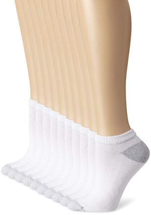 Hanes Damen-Socken, niedrig geschnitten, weich, feuchtigkeitsableitend, 10er-Pack, 40.5-46 EU