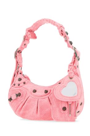 Balenciaga Womens Pink Terry Fabric Le Cagole Xs Shoulder Bag 5812 Borse A Mano