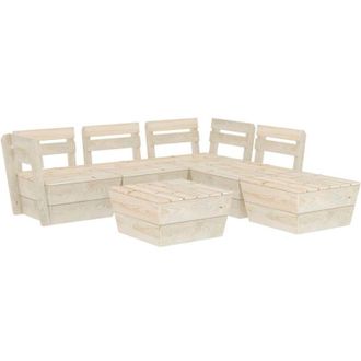vidaXL Vidaxl - Salon de jardin palette 6 pcs Bois d&eacute;pic&eacute;a impr&eacute;gn&eacute;
