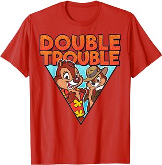 Disney Chip N Dale Double Trouble Text T-Shirt