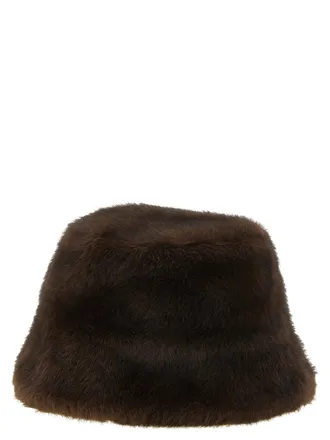 P.A.R.O.S.H. Faux Fur Bucket Hat - Brown