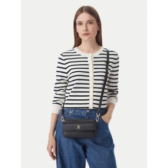 Tommy Hilfiger Handtasche Tommy Hilfiger Th Icon Camera Bag Mono AW0AW18922 Schwarz